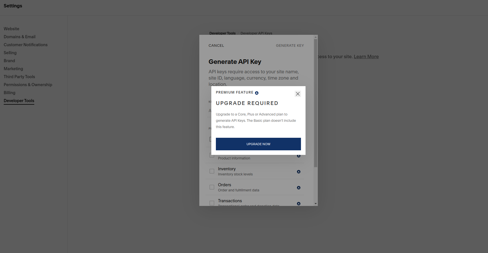 developer api key feature blocked although i pay for core plan - Other ...