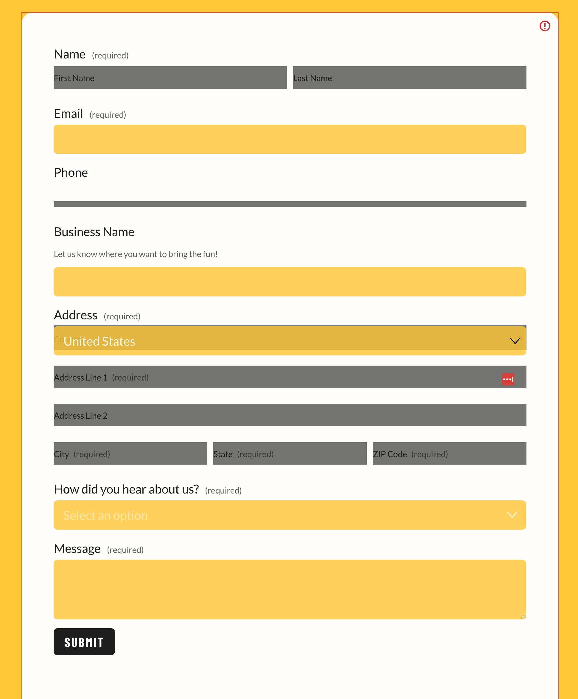 Form input fields are stuck with gray background - Fonts, colors and ...