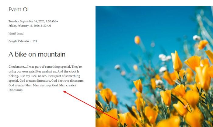 [Share] How to add same custom text to Event left column - Fonts ...