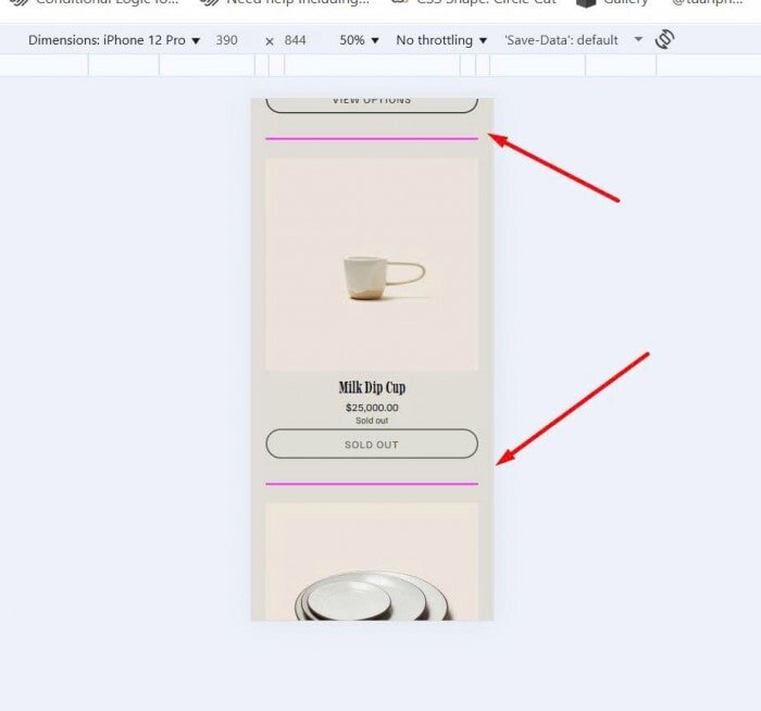 [Share] How to add Line under Product item on Mobile - Fonts, colors ...