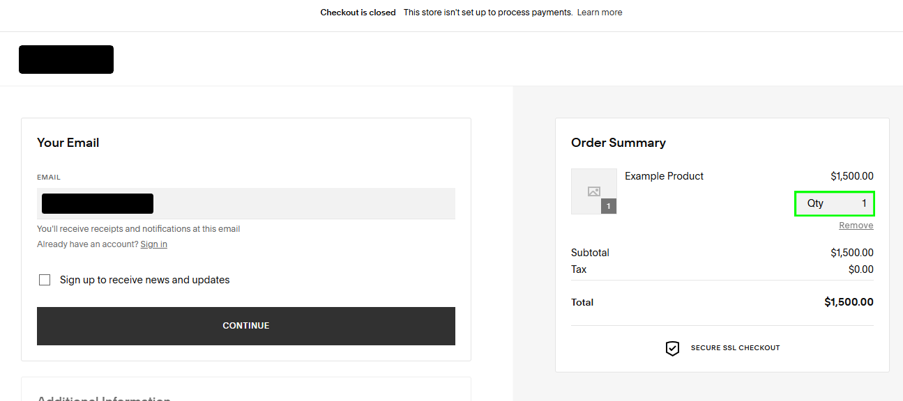 Where is Qty option on Order Summary when logged into account ? - Site ...