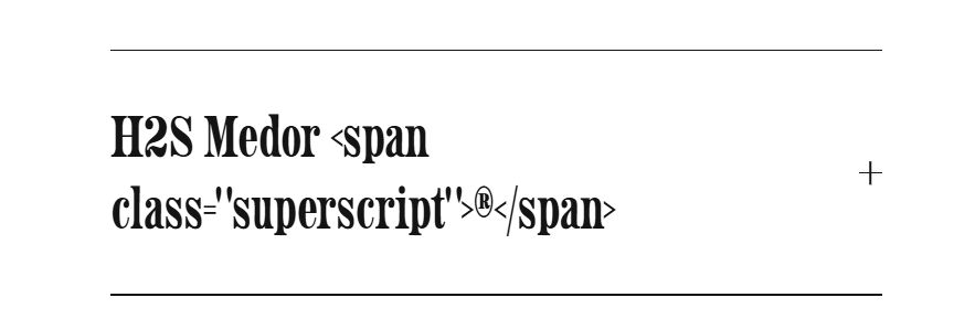 How do I superscript registration marks in accordion titles and button ...