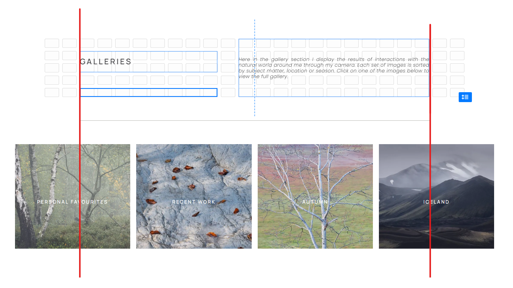 Portfolio Gallery Grid not fitting site design. - Site Design & Styles ...