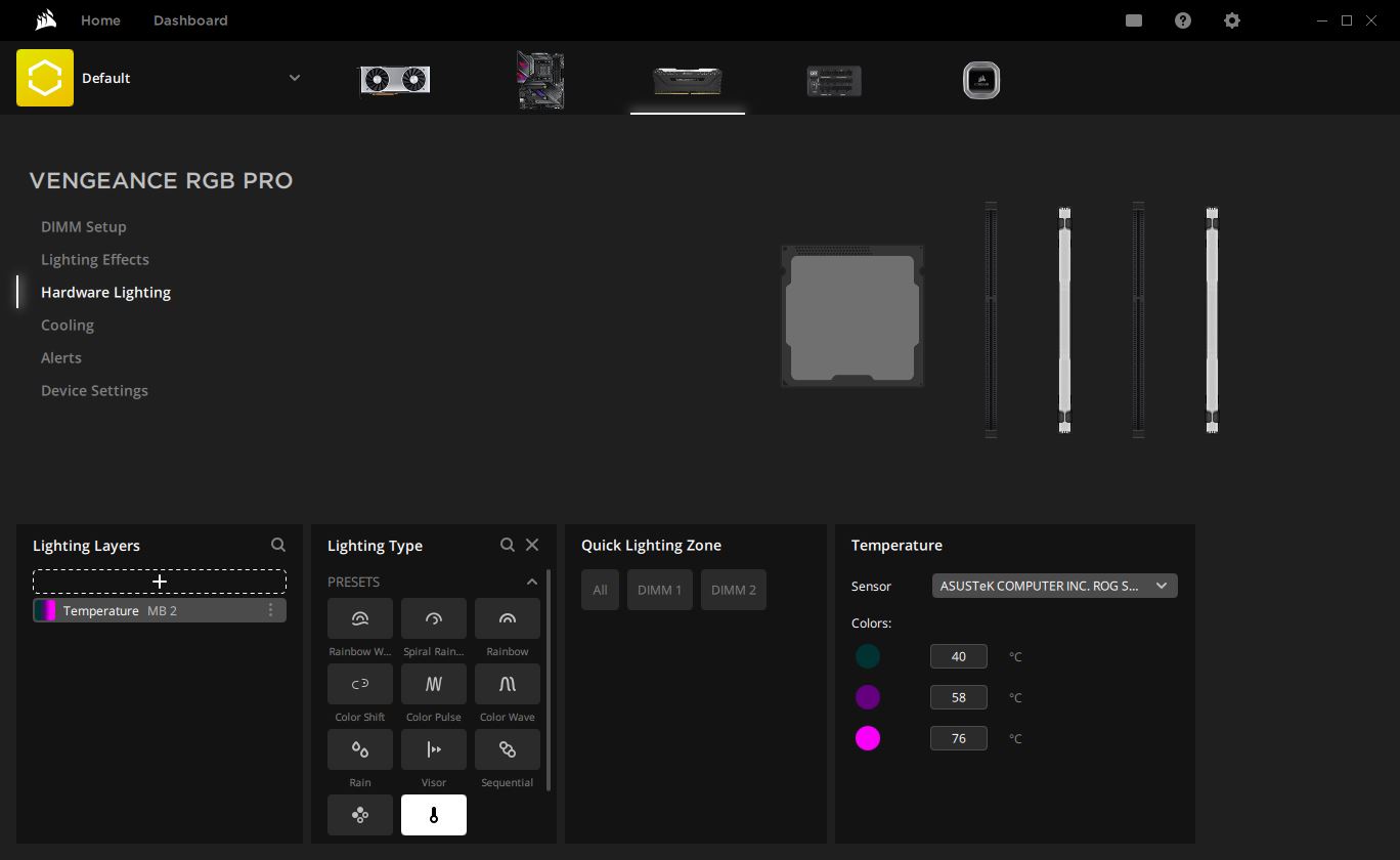 iCUE4 and Vengeance RGB Pro only ORANGE - iCUE Software - Corsair Community