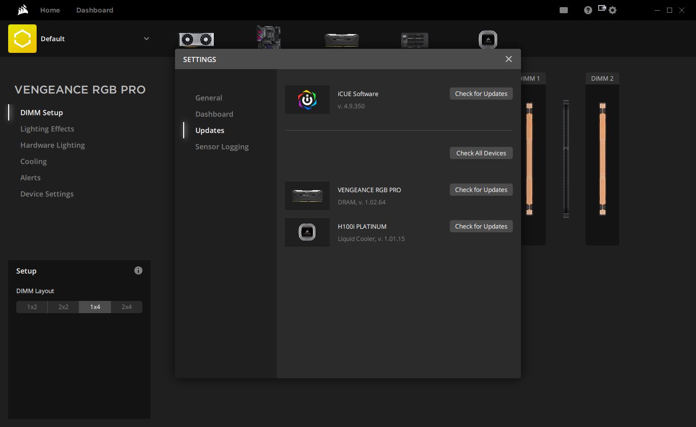 iCUE4 and Vengeance RGB Pro only ORANGE - iCUE Software - Corsair Community
