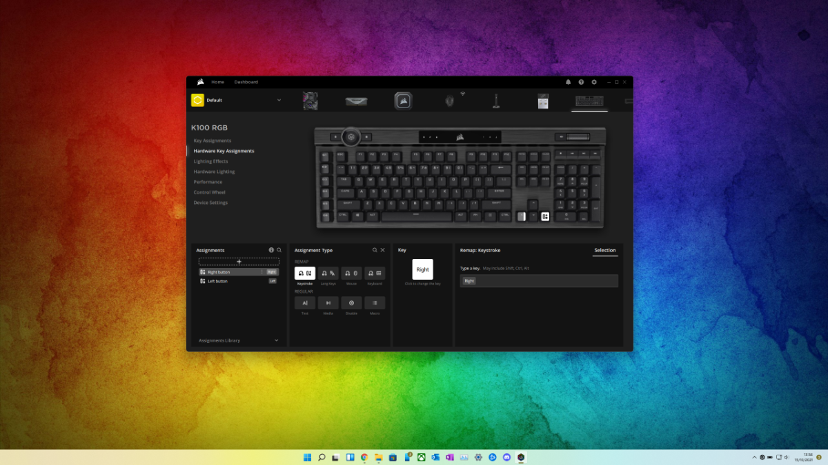 Question about configuration k100 keyboard wheel - CORSAIR iCUE ...