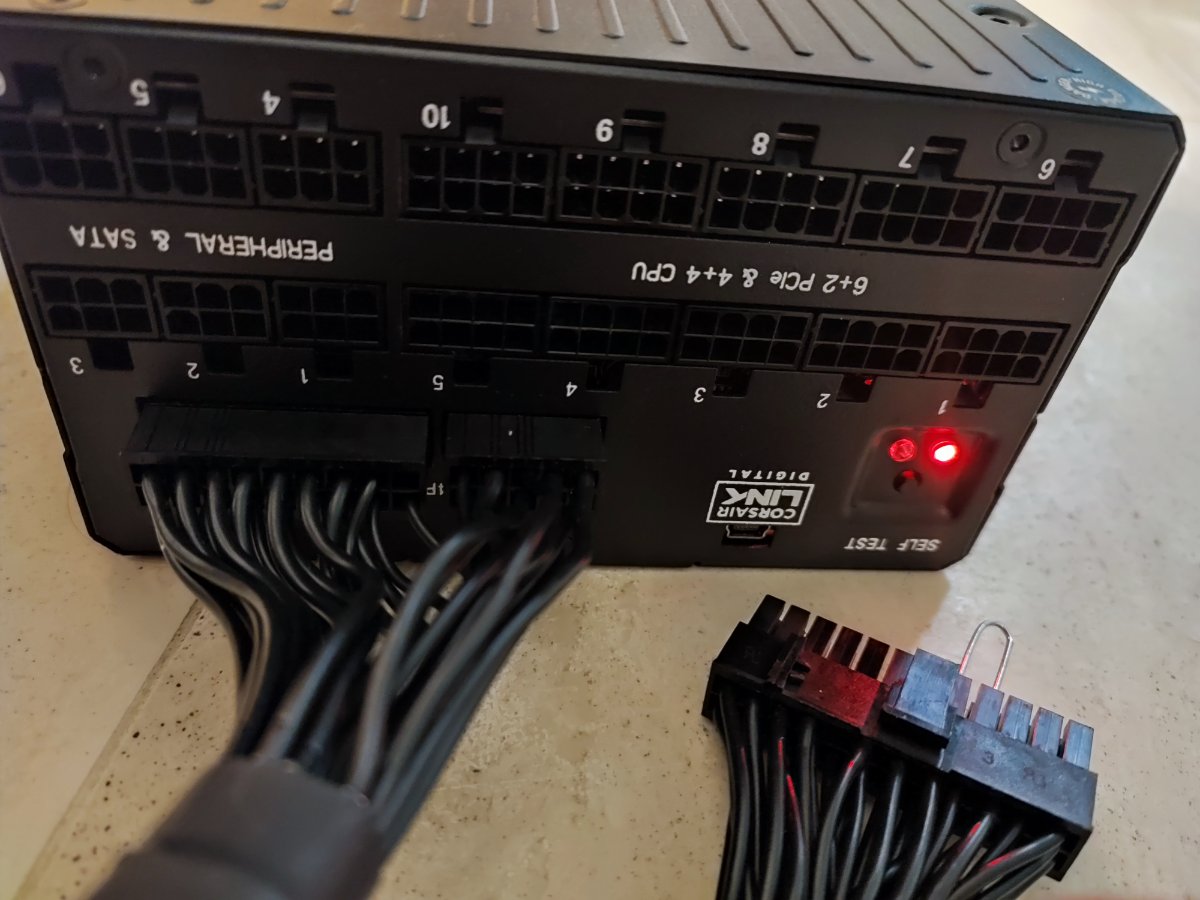 Corsair PSU AX1600i self-test light is RED! Faulty product? - Build ...