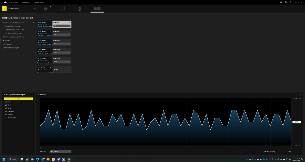 QL120 Lüfterdrehzahl - Hilfe zu Software - Corsair Community