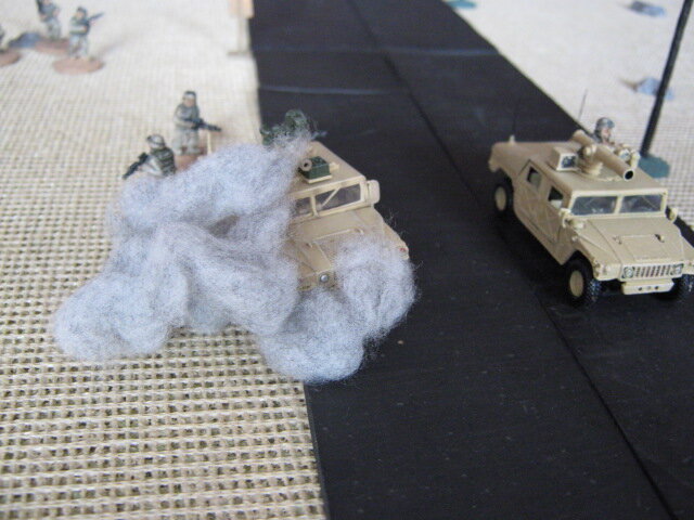 RRB 6. Another Hummer KO'd by AT/RPG from fedayeen forces hidden in ...