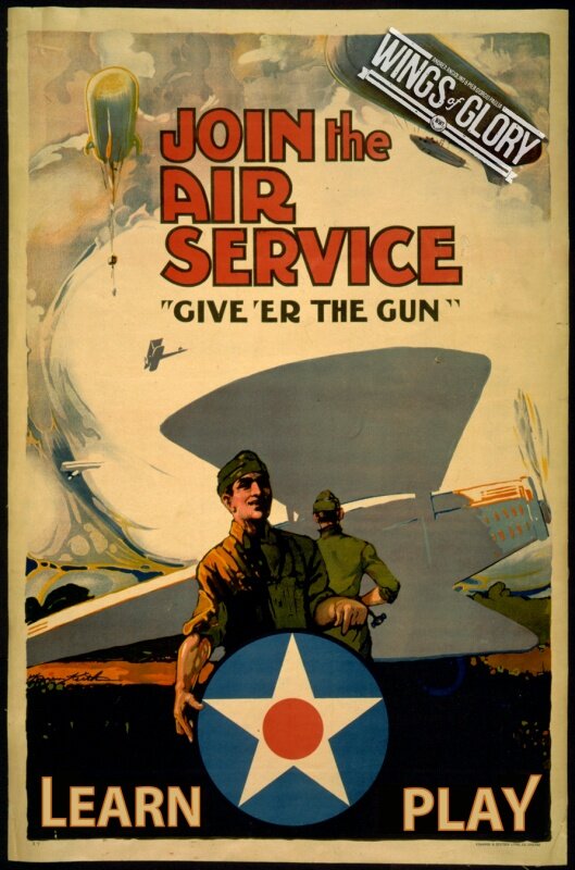 WWI US Air Service Poster 2 Learn - Earn (Revised) WoG Logo added ...