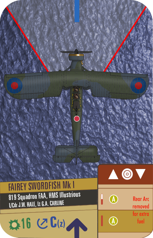 Fairey Swordfish Mk 1 FAA, 819 Sqn, HMS Illustrious Taranto Raid ...