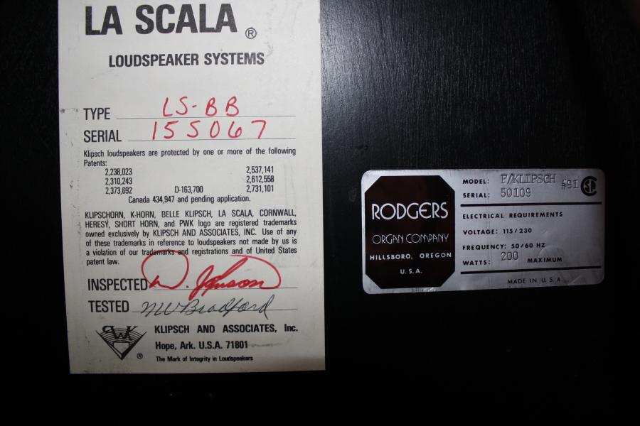 Allen solid state model 1000 organ amps - Solid State - The Klipsch ...