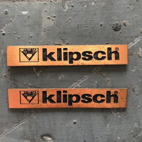 SOLD Klipsch Original Brass Logos / Emblems / Badges taken from Heresy ...