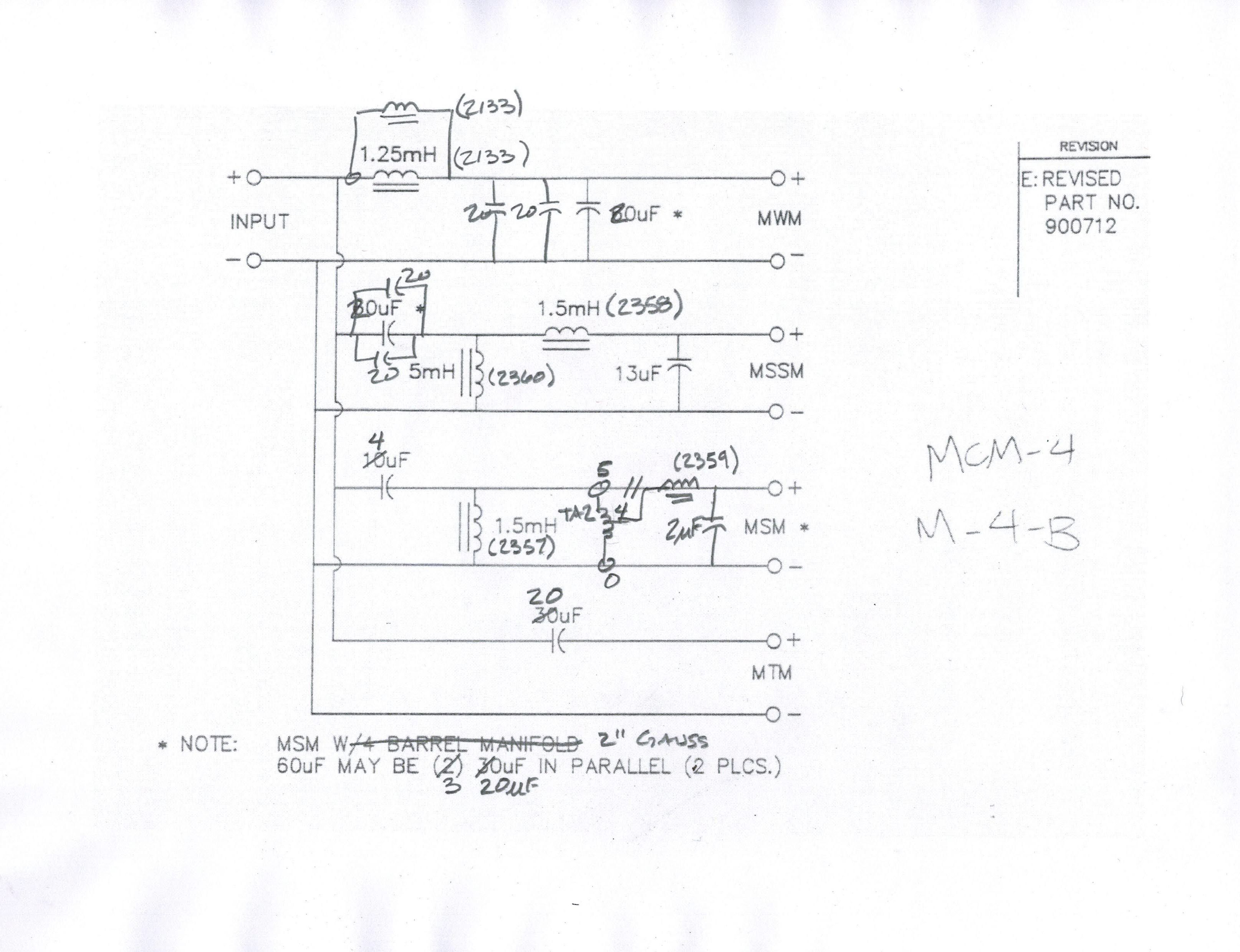 MCM Crossover Schematic - Klipsch Pro Audio - The Klipsch Audio Community