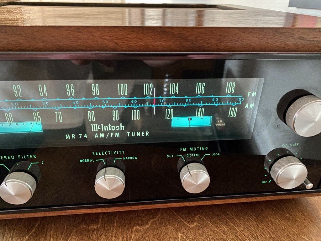 McIntosh MR 74 Tuner with walnut slant wood case - Garage Sale - The ...