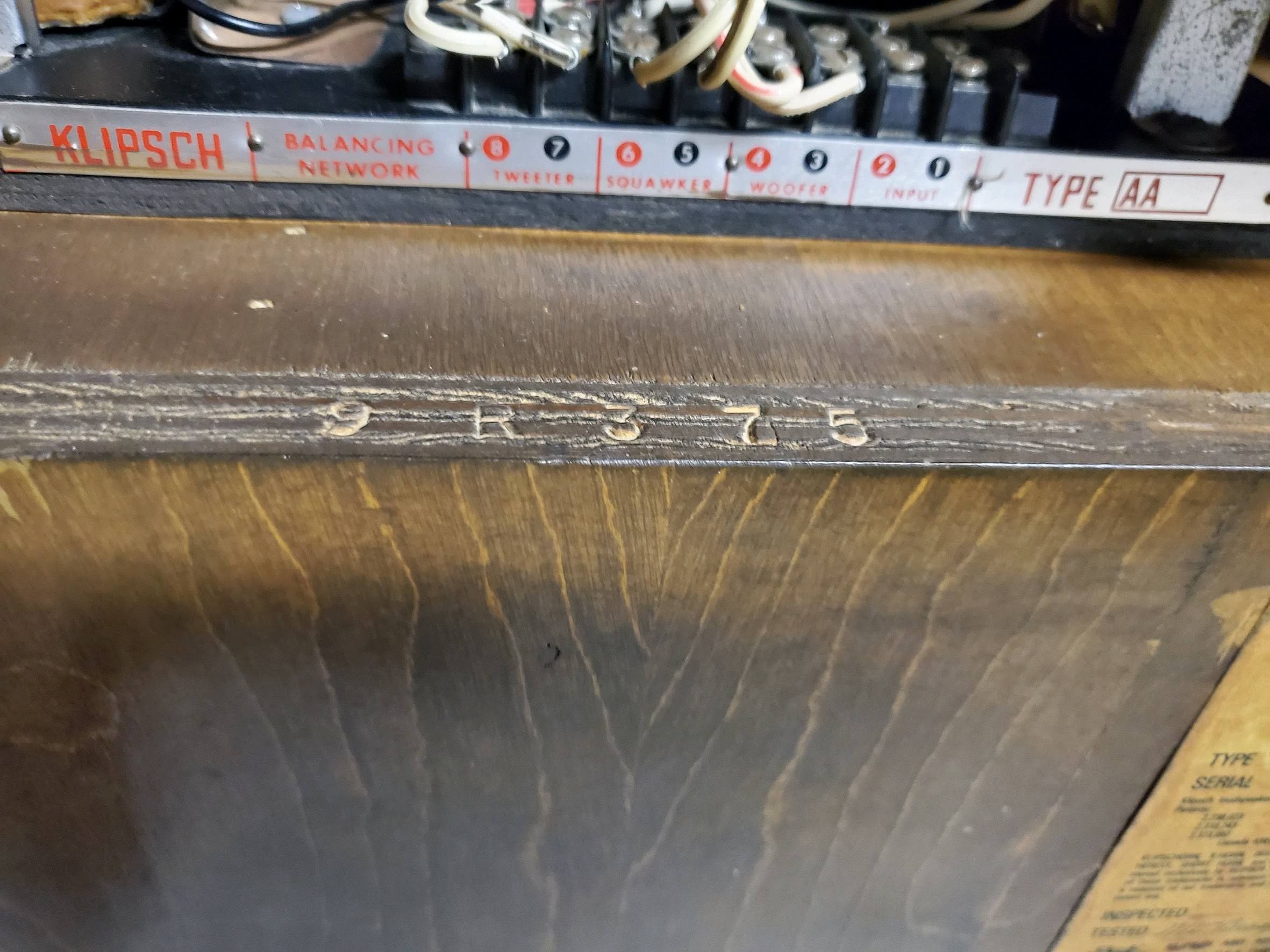LA SCALA SERIAL NUMBERS - Ask the Historian - The Klipsch Audio Community