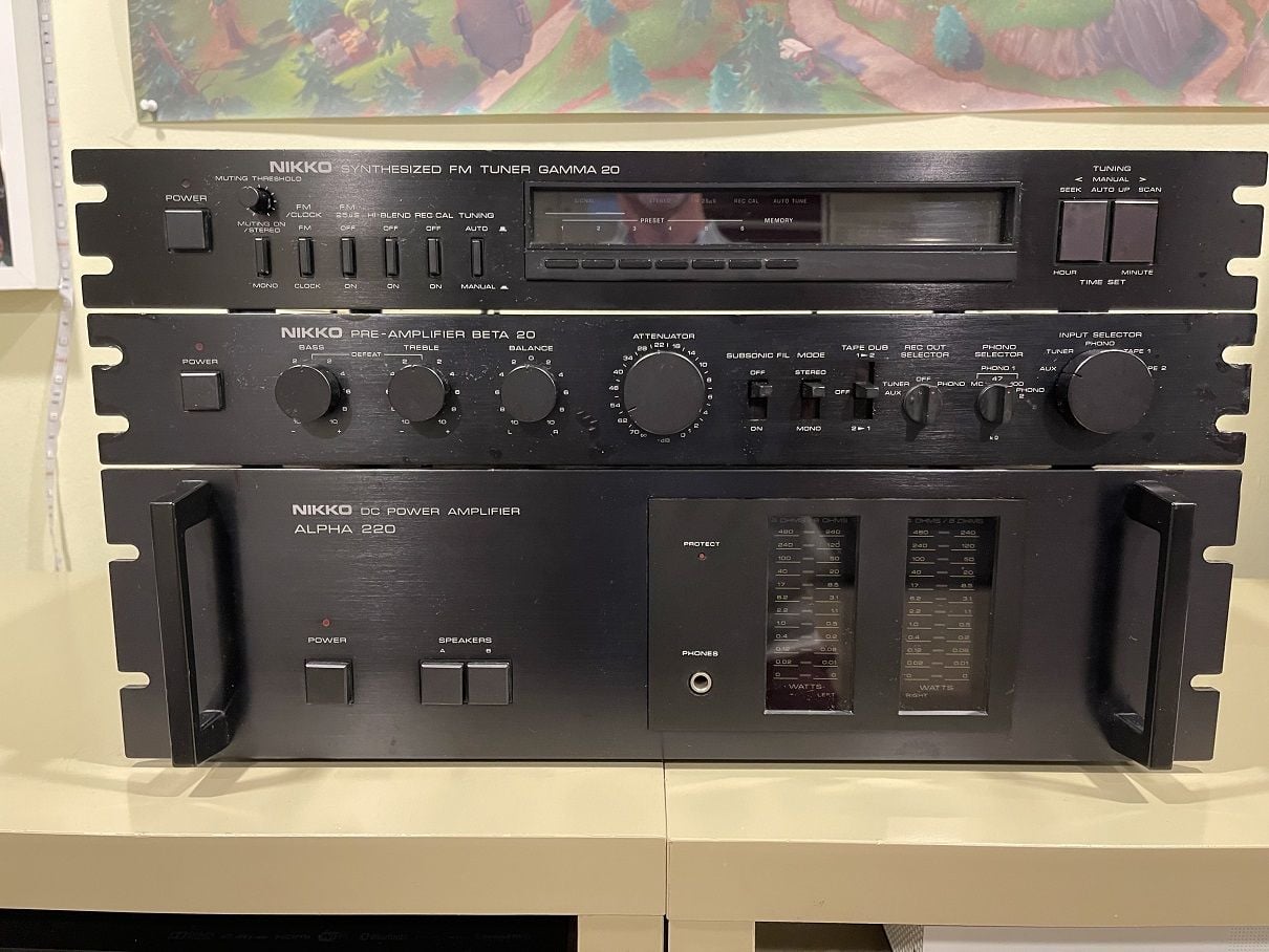 Nikko Alpha 220, Beta 20, Gamma 20 (amp, preamp, tuner) 1980’s ...