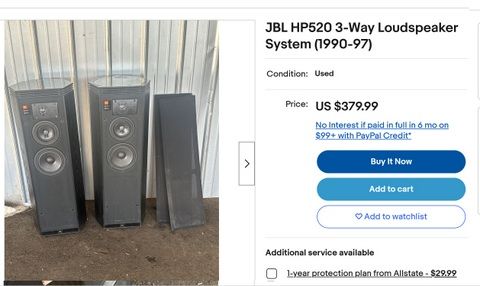 Sold: JBL HP 520 4-way Tower Speakers - Garage Sale - The Klipsch Audio ...