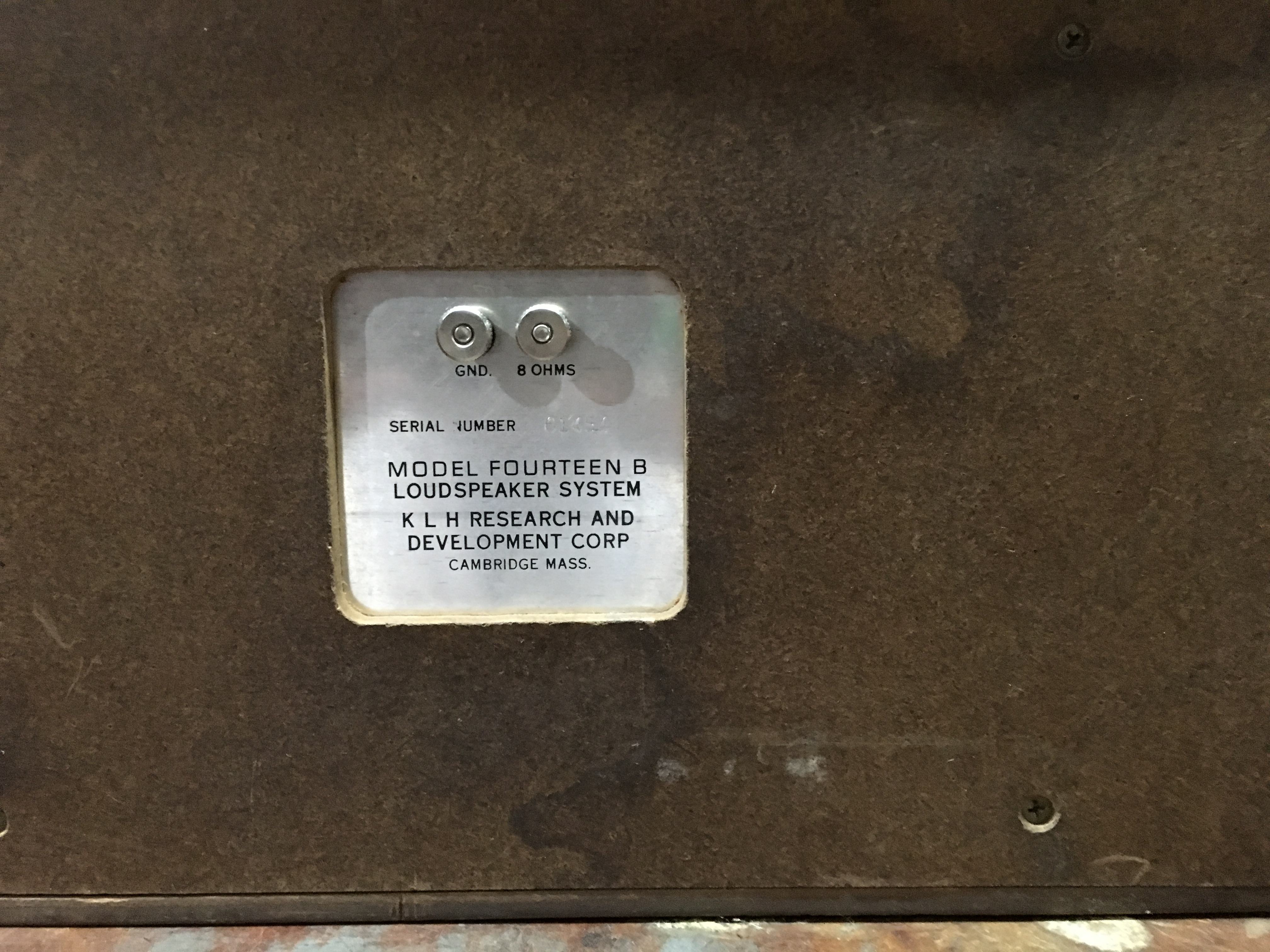 KLH Model Fourteen B restoration pics - KLH - The Classic Speaker Pages ...