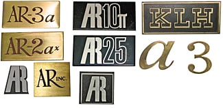 Photos of AR Badges - Acoustic Research - The Classic Speaker Pages ...