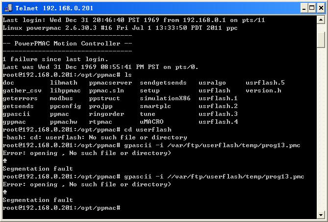 Download program using telnet - Power PMAC - OMRON Forums
