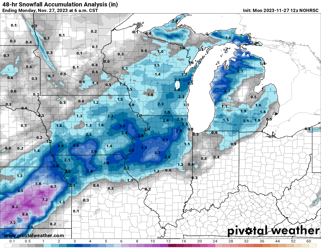 Nov 25-27 S. Plains/Midwest/Lakes Winter Storm - United States - WXSPHERE