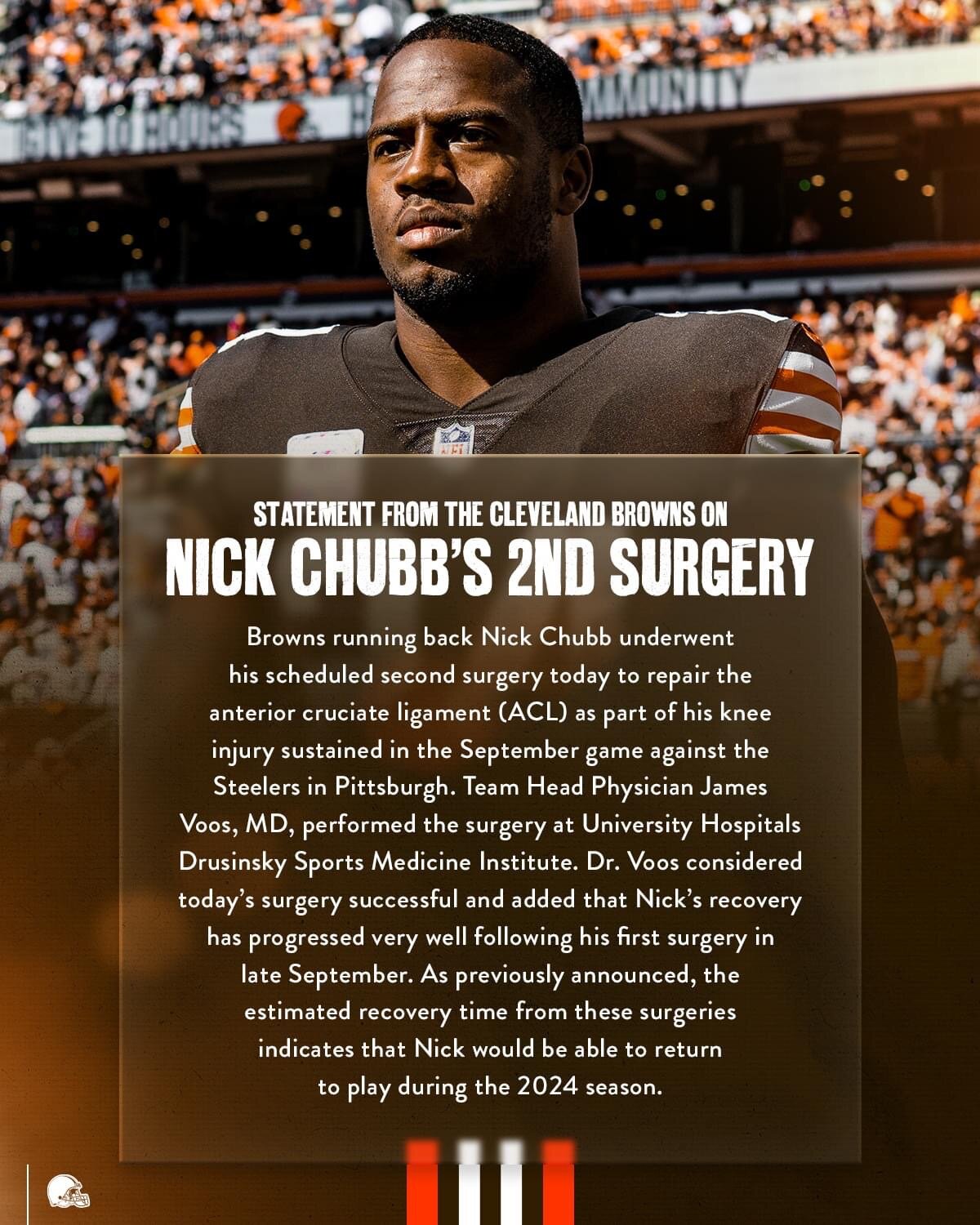 Chubb had his scheduled 2nd surgery - THE BROWNS BOARD - THE BROWNS BOARD