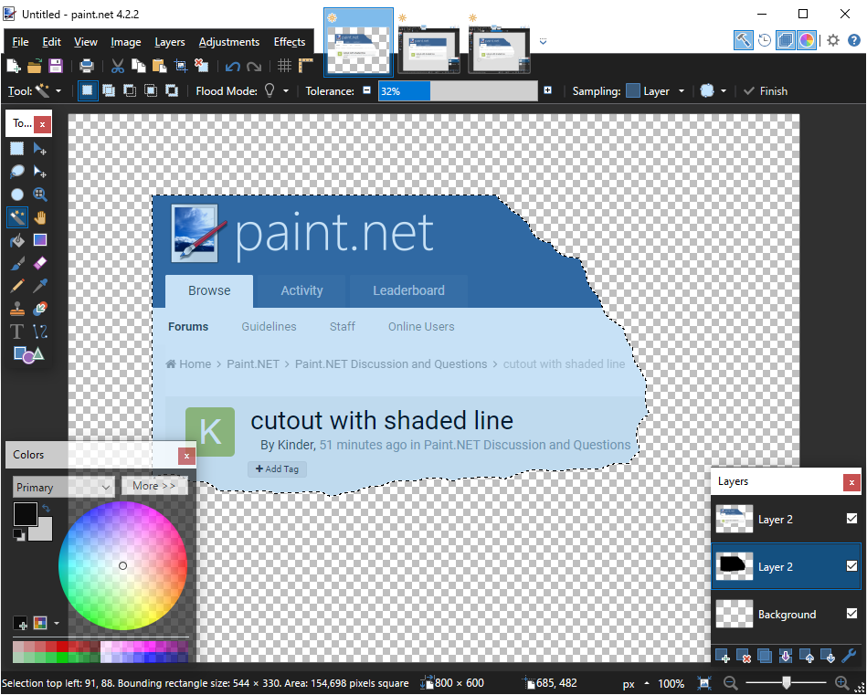 cutout with shaded line [resolved] - Paint.NET Discussion and Questions ...