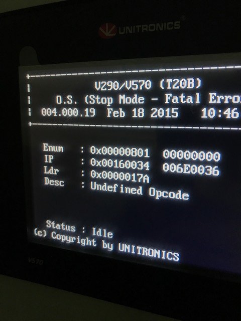 Vision 570 Stop Mode Fatal Error - Vision & Samba PLC + HMI Controllers ...