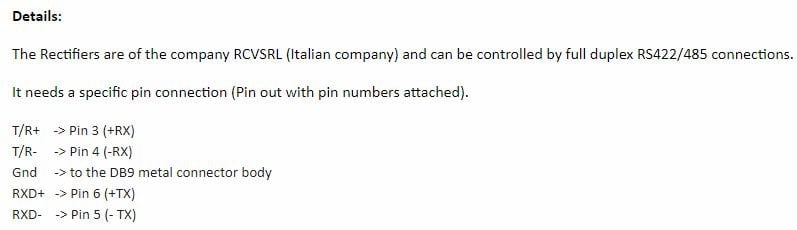 Communication Between Unitronics PLC V560 and rectifier - Vision ...