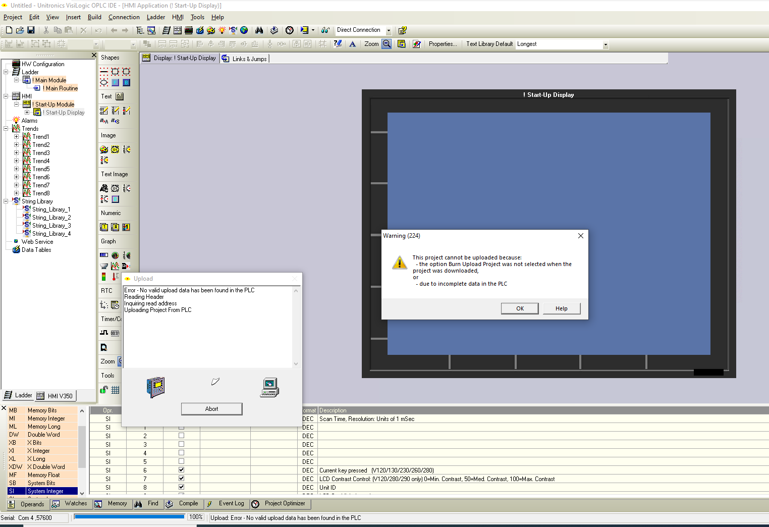 Backup source vision series vision 350 when upload is disable - Vision ...