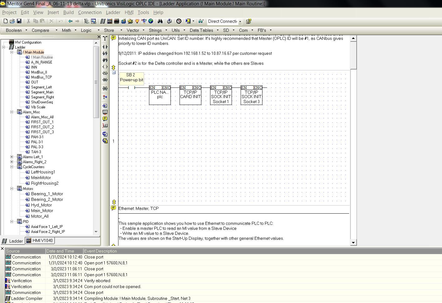 User settings lost: (default) control loop gains, alarm limit values ...