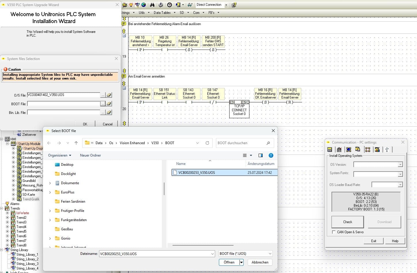 Boot OS Version VCB00200254 - Vision & Samba PLC + HMI Controllers ...
