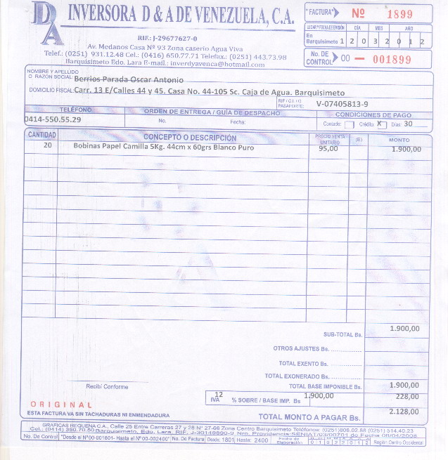 En Venezuela en la factura hay productos que van exentos de IVA: Es ...