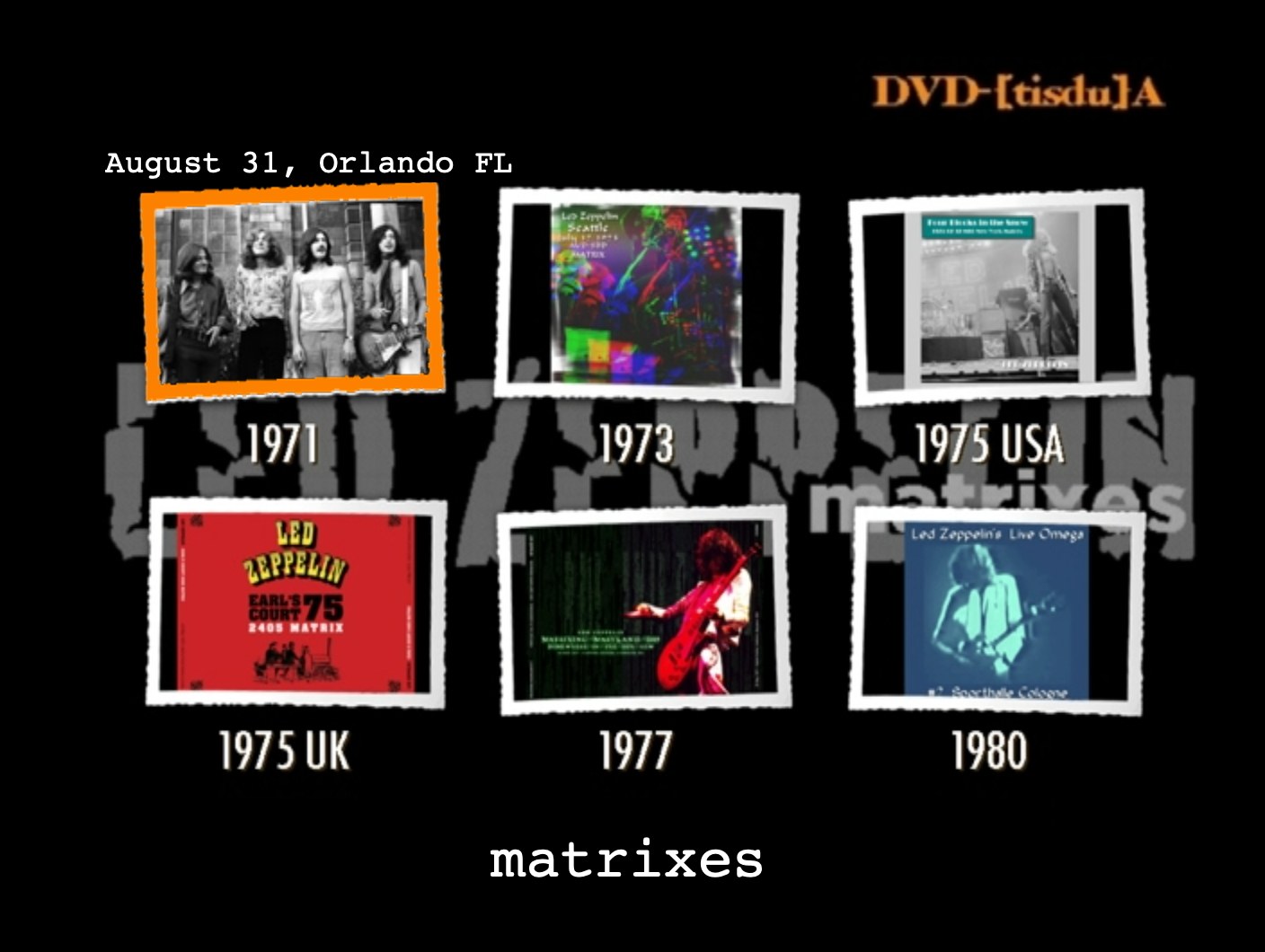 Virtual DVDs of Zeppelin live... and some outtakes - Led Zeppelin Live ...