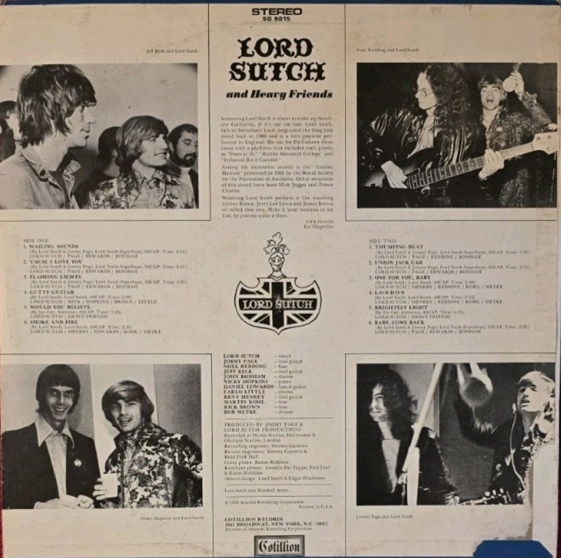 Lord Sutch & Heavy Friends 1970 album with Jimmy Page and John Bonham ...