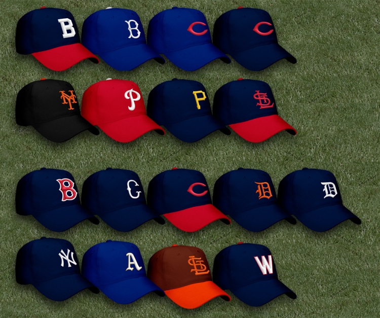 1950 MLB Caps - Sports Logo News - Chris Creamer's Sports Logos ...