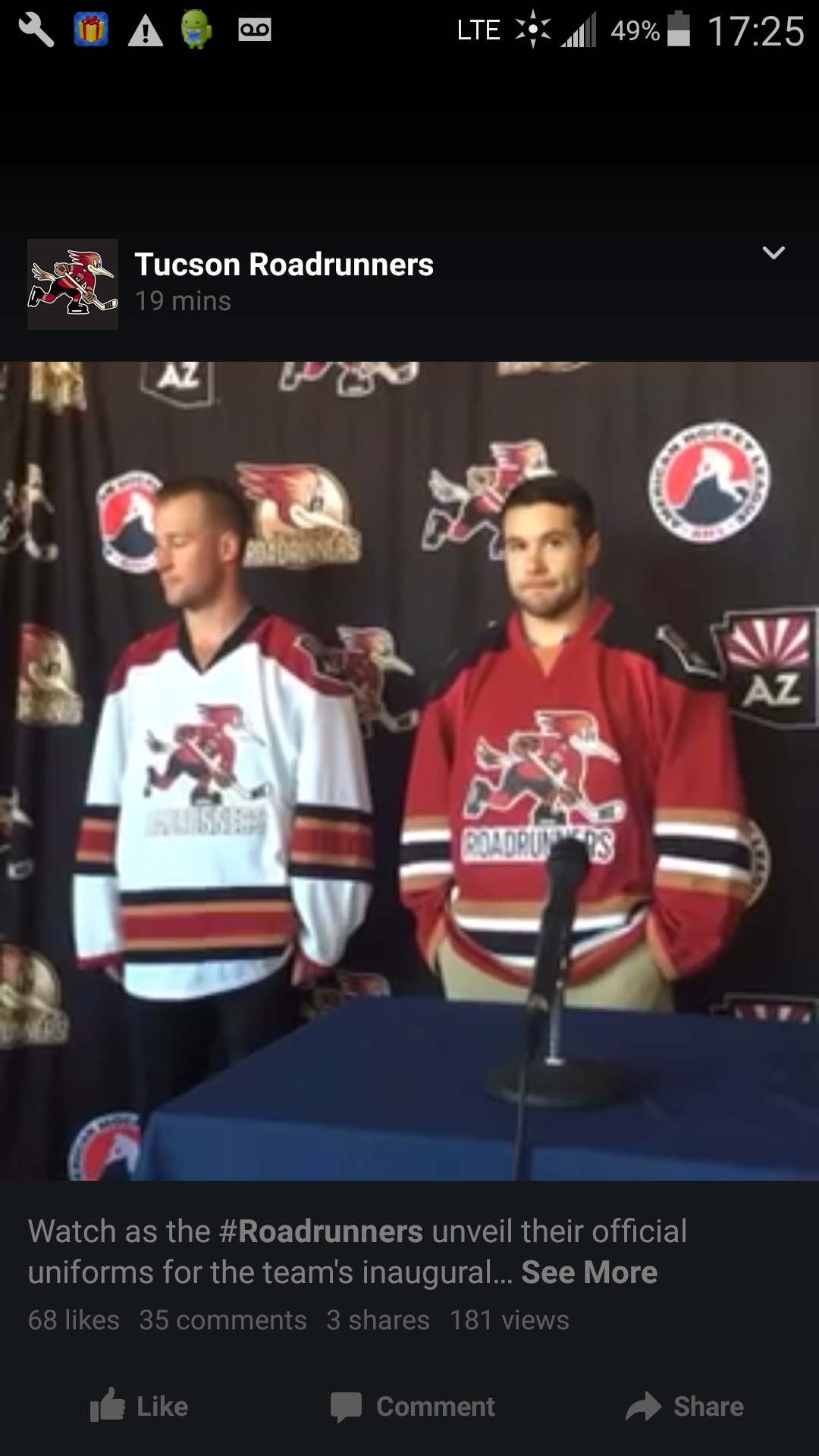 Tucson Roadrunners jerseys unveiled - Sports Logo News - Chris Creamer ...