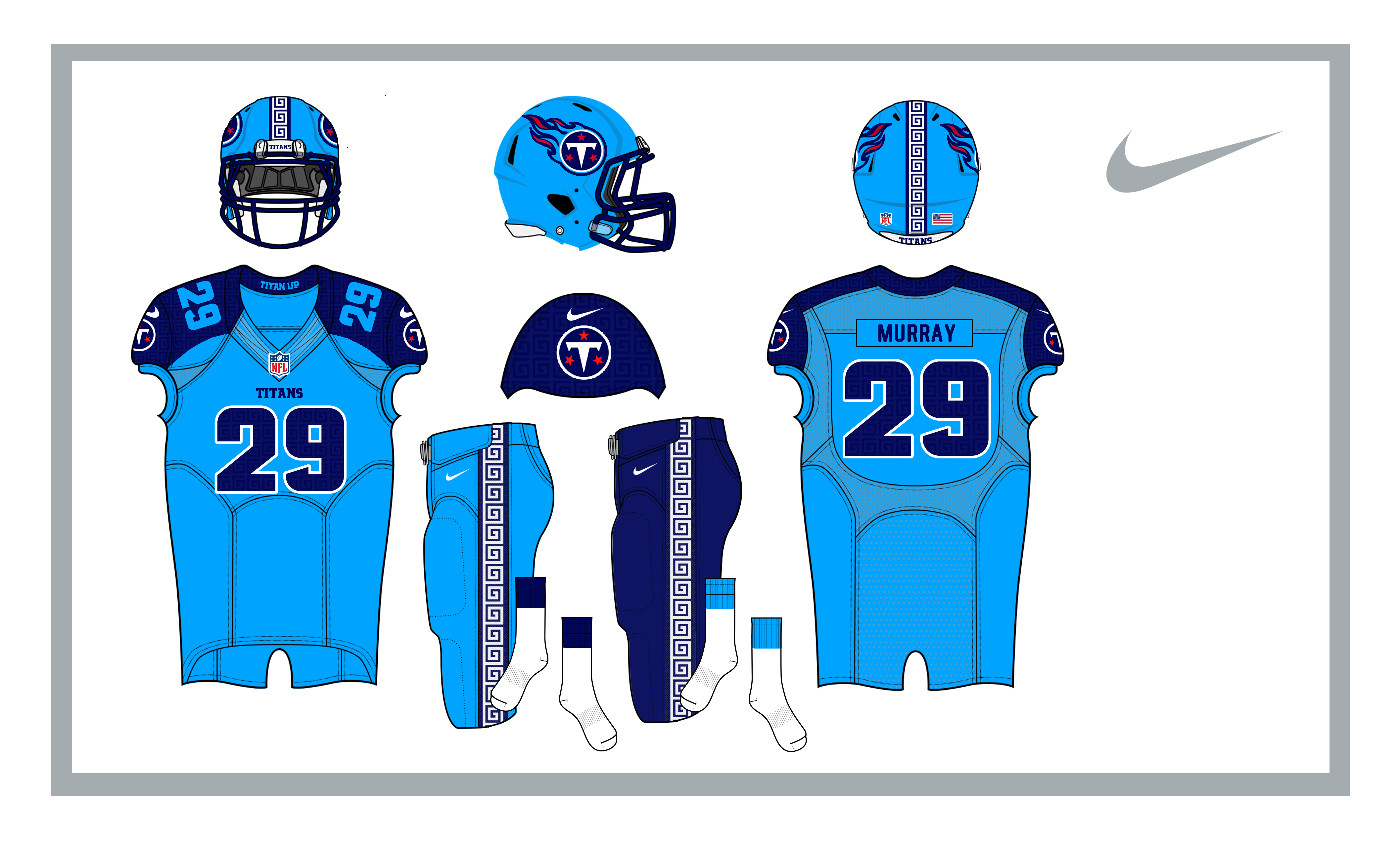 NIKE X TITANS 2018 Concept Uniforms (+Color Rush & Throwback Thursday ...