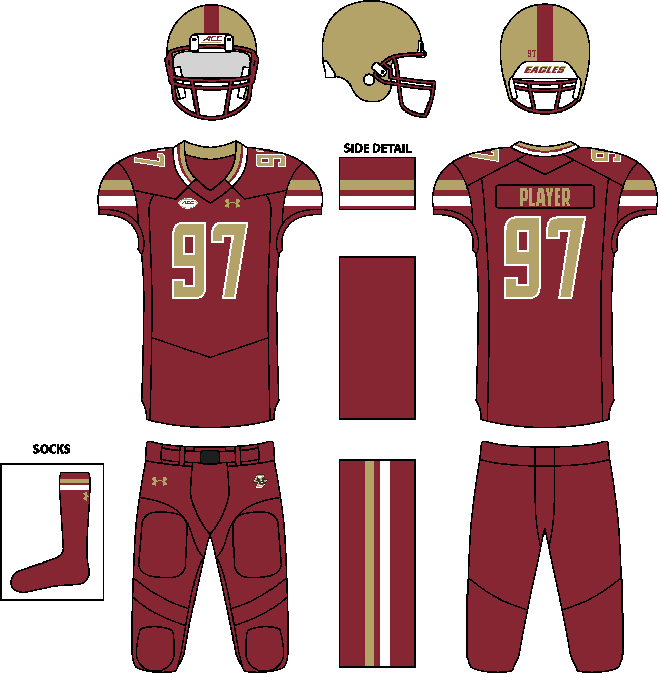 NCAA Division I FBS Concept Uniforms (Done in Paint) - Concepts - Chris ...