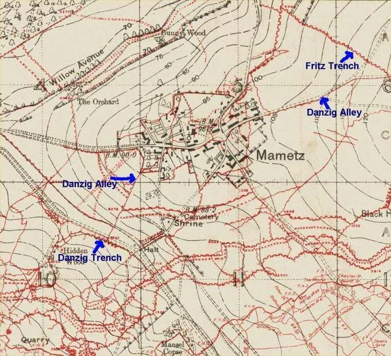 Trenches 'Fritz' and 'Danzig' - possible map? - The Western Front - The ...