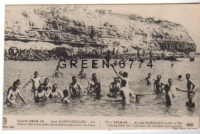 Soldiers 'bathing' at Gallipoli - Gallipoli - The Great War (1914-1918 ...