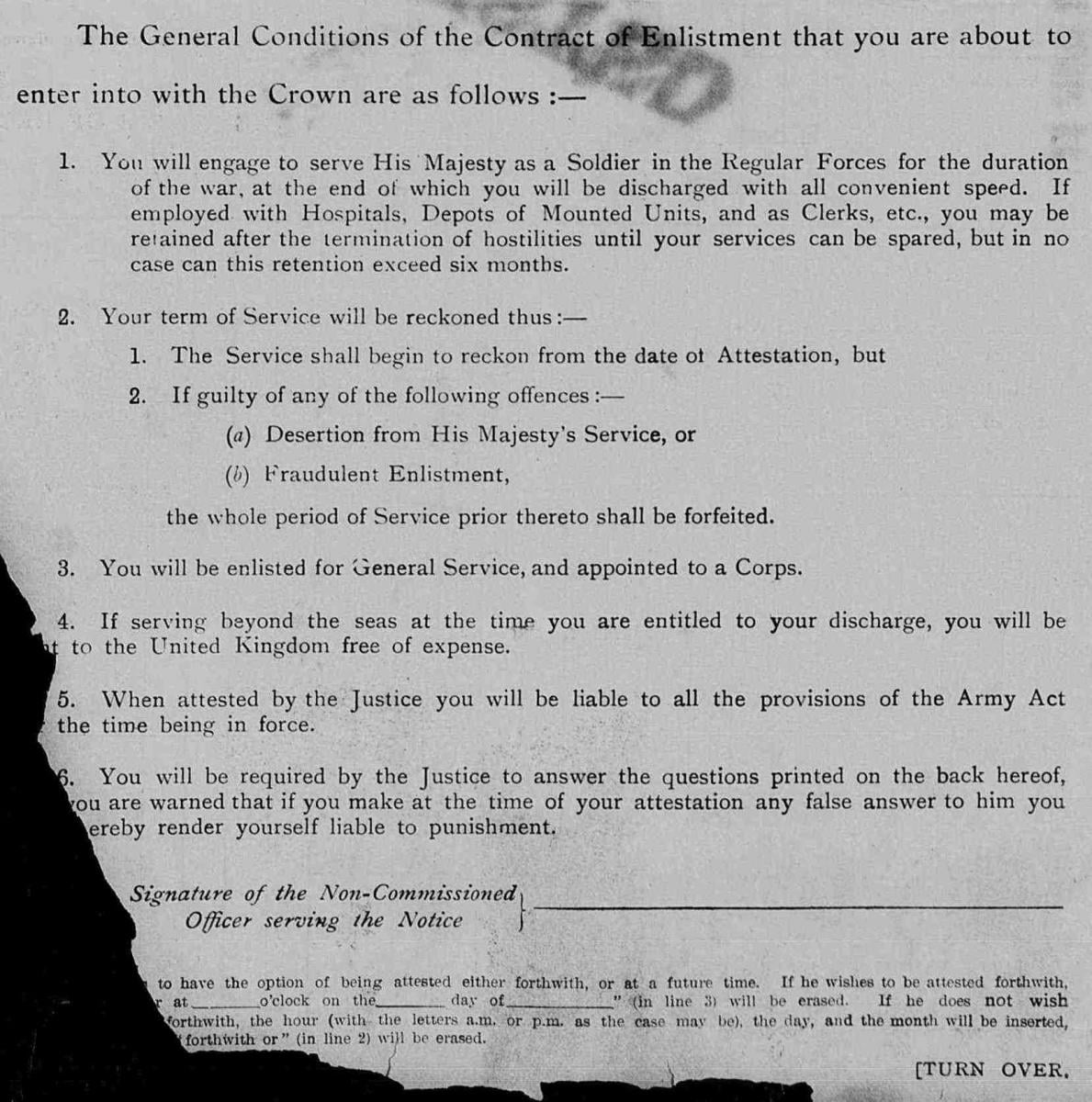 What was "the notice"? - Interpreting documents - The Great War (1914 ...