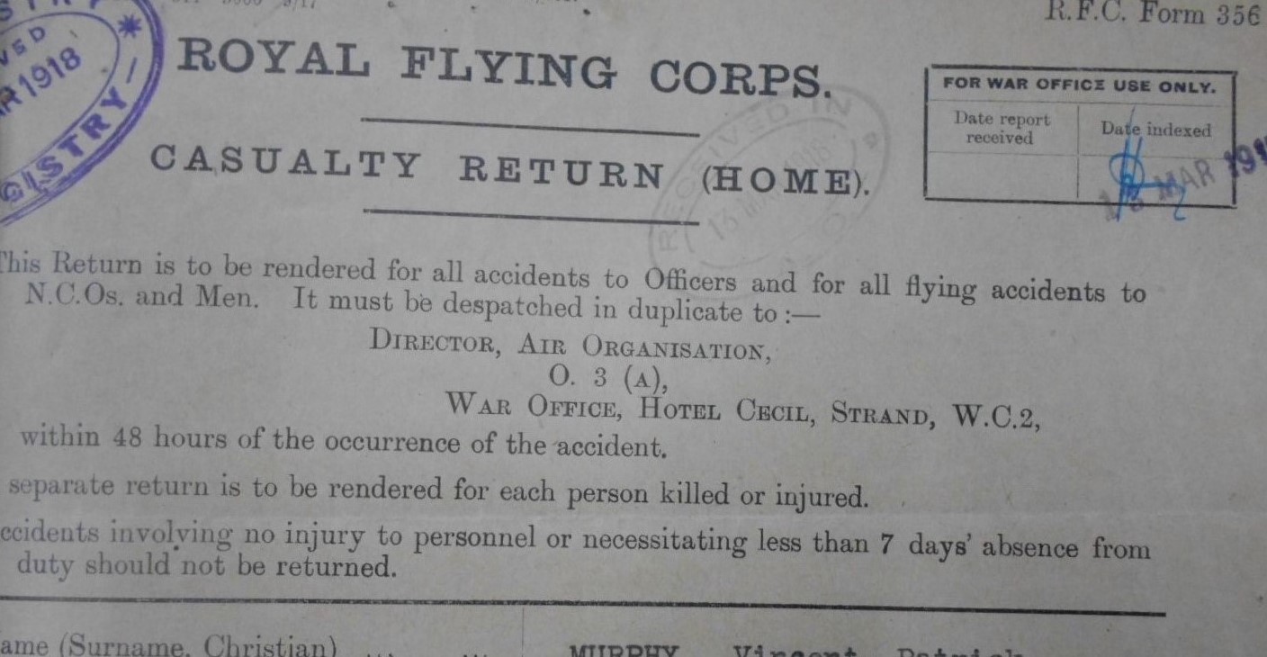 RFC/RNAS/RAF Training Deaths 100 years on. - Air personnel and the war ...
