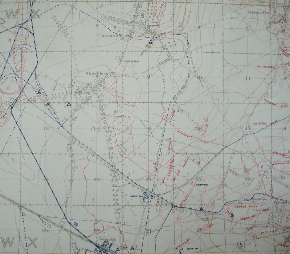 Trench map - Framerville Rosieres March 1918 - Other Great War Chat ...