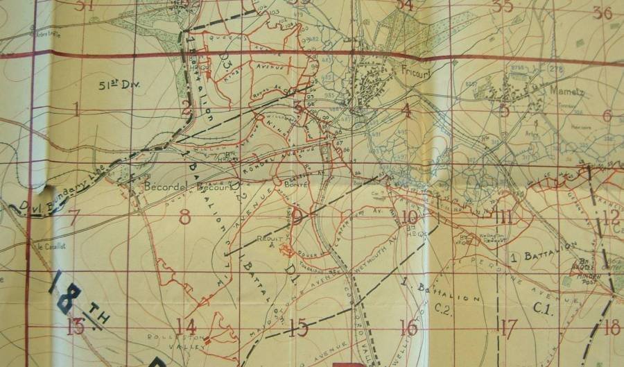 Fricourt area trench map - Maps - The Great War (1914-1918) Forum