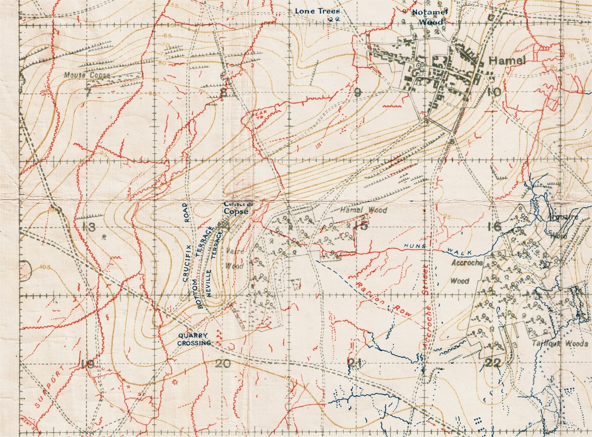 Map showing Kidney Trench - Maps - The Great War (1914-1918) Forum