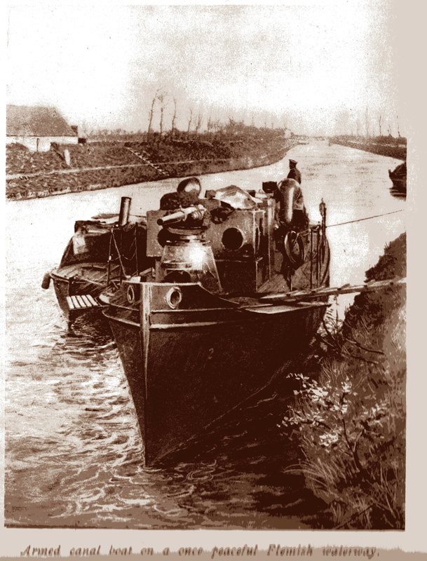 Artillery firing from barge - The Western Front - The Great War (1914 ...