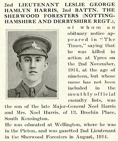 2-Lt L G H Harris, 2nd Sherwoods/Royal Warwicks, 1914 - Soldiers and ...