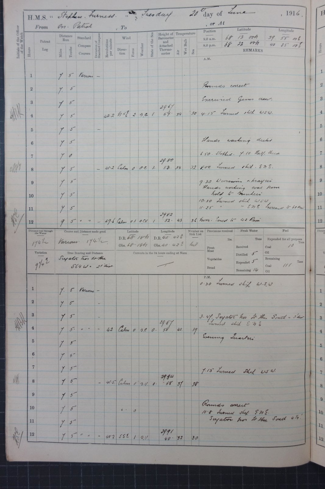 Ship Log Book questions - Sailors, navies and the war at sea - The ...